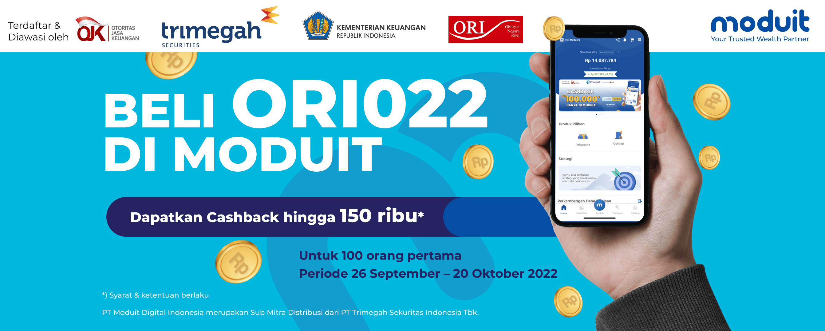 Beli ORI022 Dapat Cashback Hingga Rp 150 Ribu